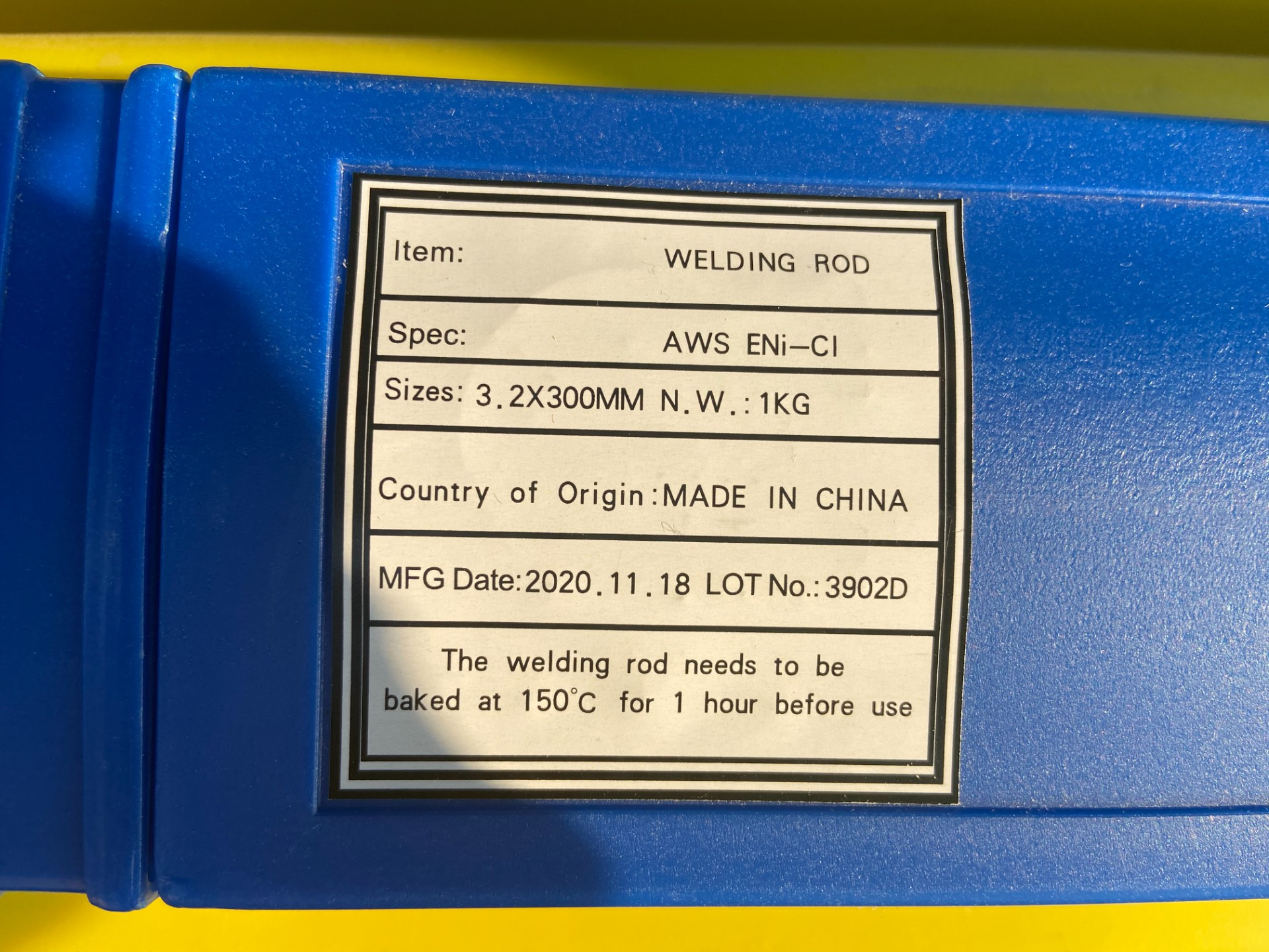 AWS A5.15 / ASME SFA5.15 ENi-CI welding rod