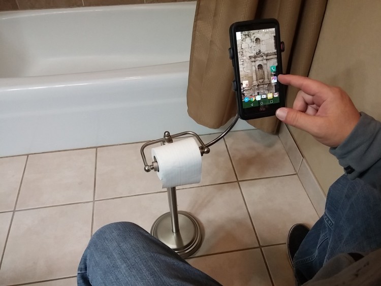 InfotainMate llc - Restroom Phone Holder