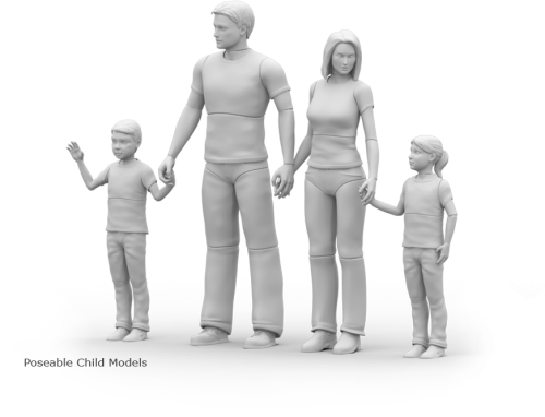 Human models for Solidworks and other CAD Software