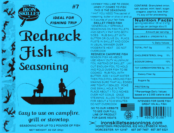 Redneck Fish Seasoning Portion Packs