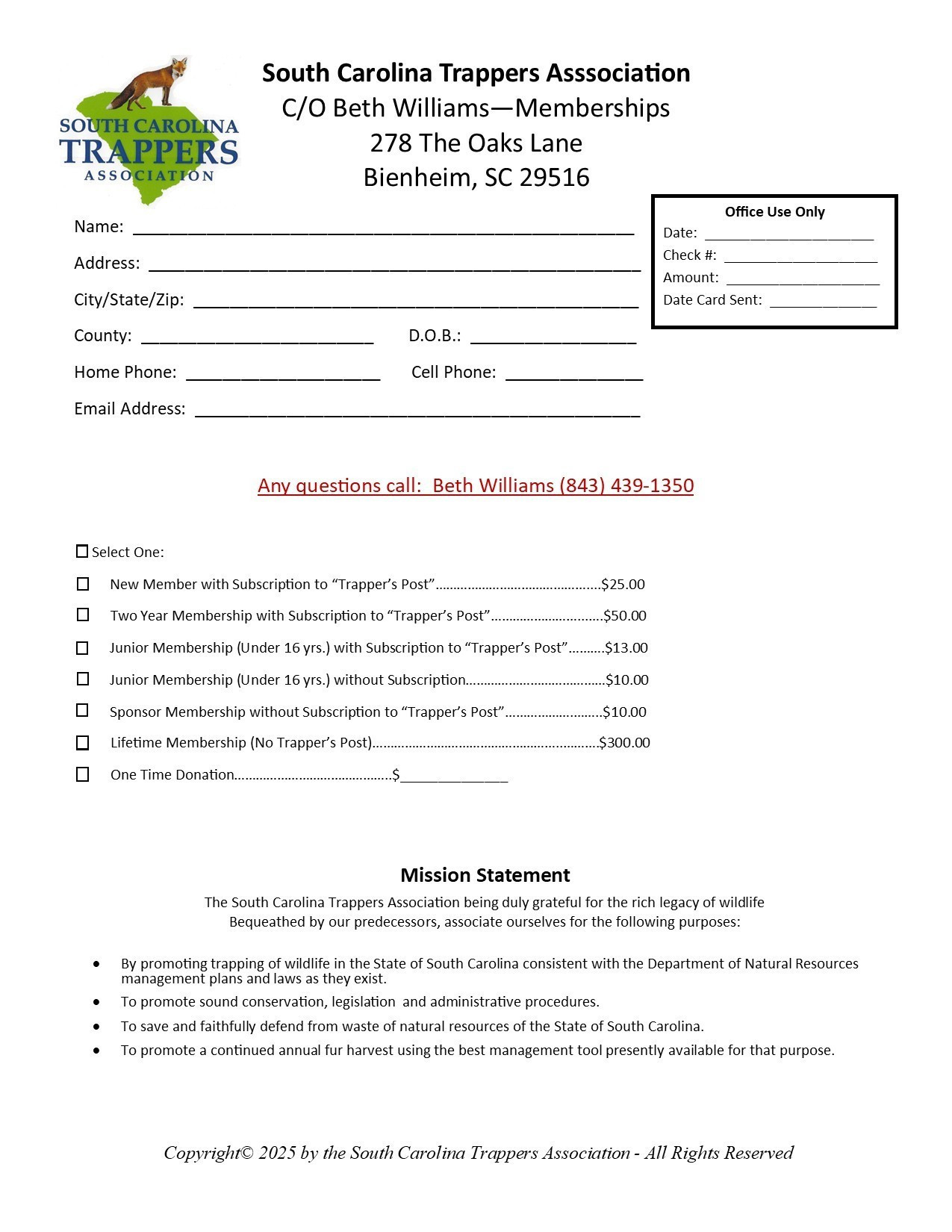 SCTA Membership