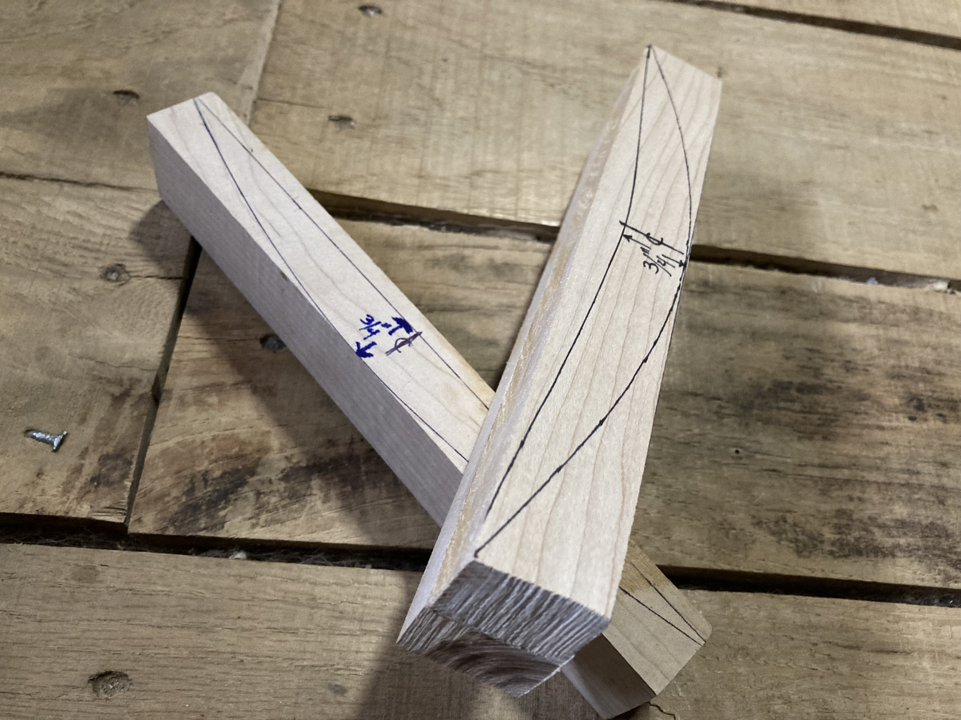 Premium hard maple riser block for my style bows shown in my new 200 ...