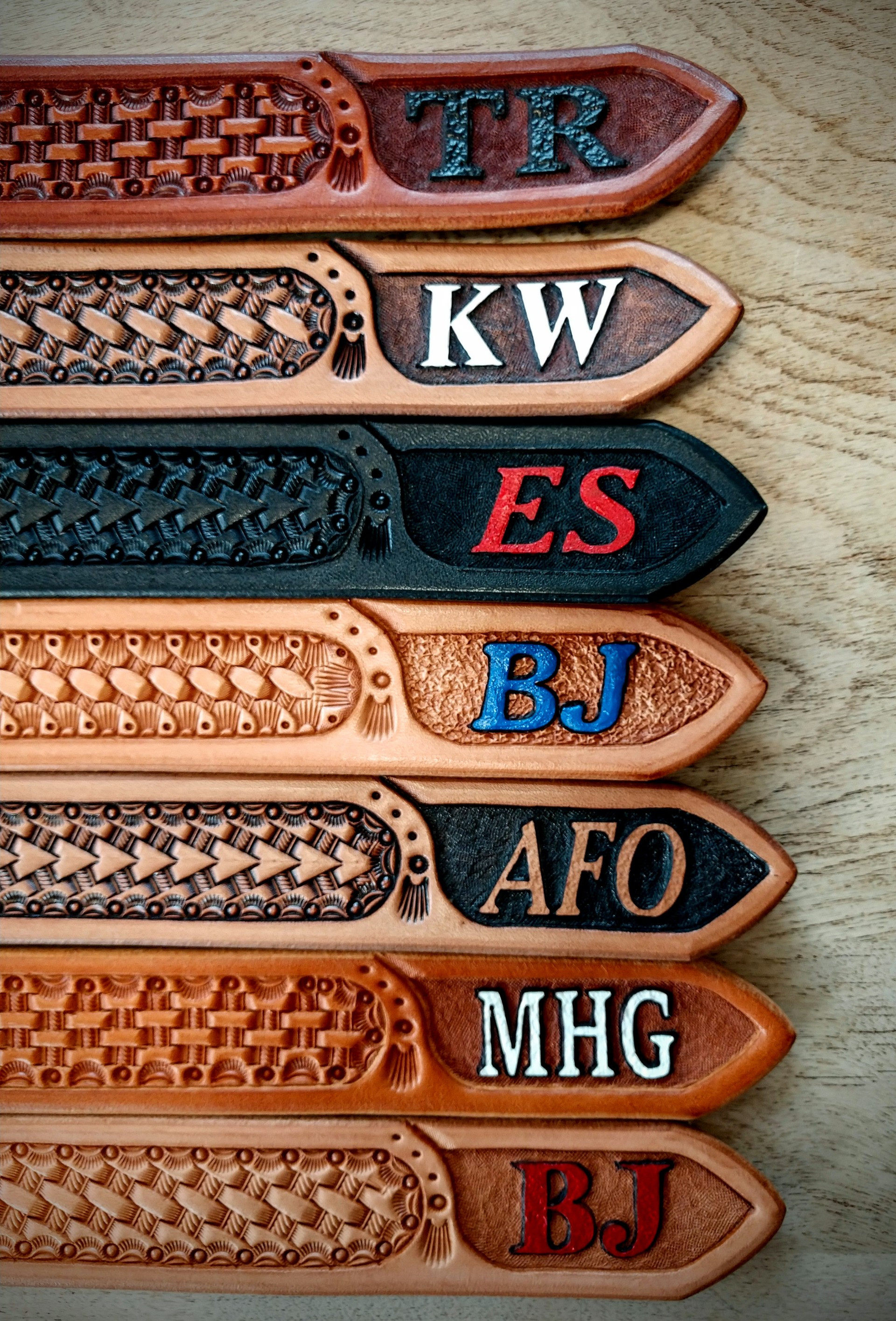 Lone Tree Leather Works | Add-on Features for hand tooled leather belts