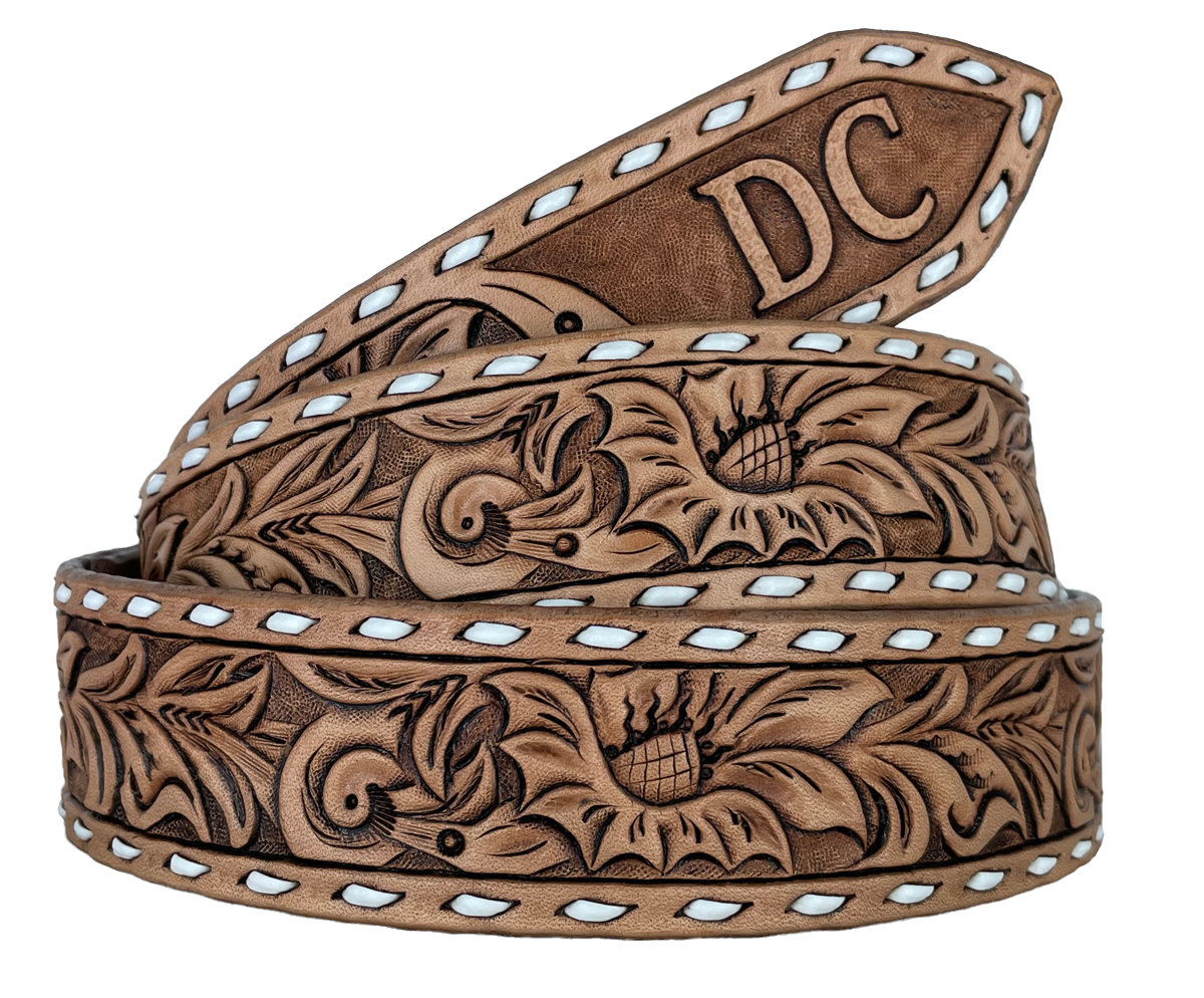 Lone Tree Leather Works | Add-on Features for hand tooled leather belts