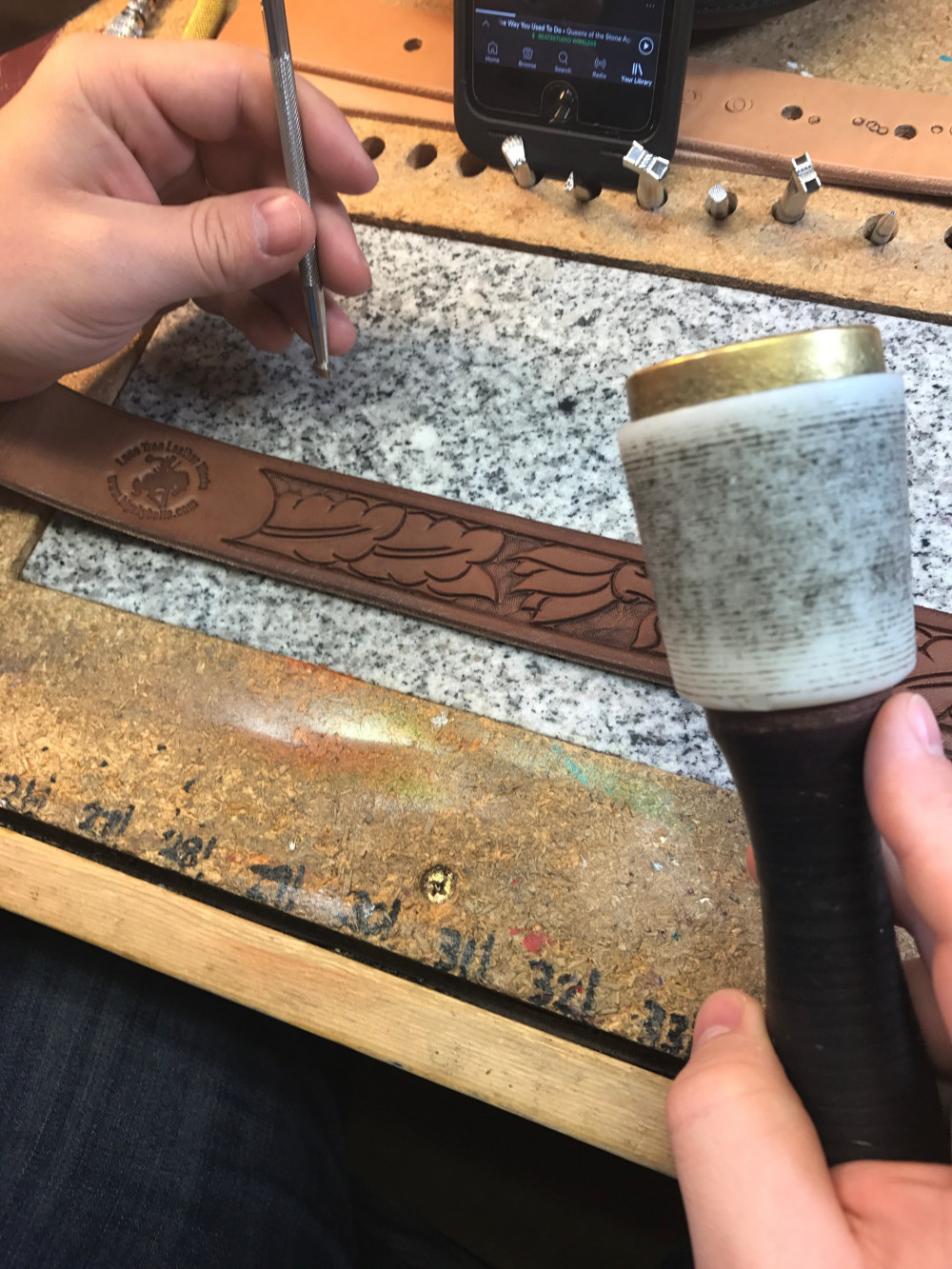 Lone Tree Leather Works | The Process | Hand Tooled Leather Belt