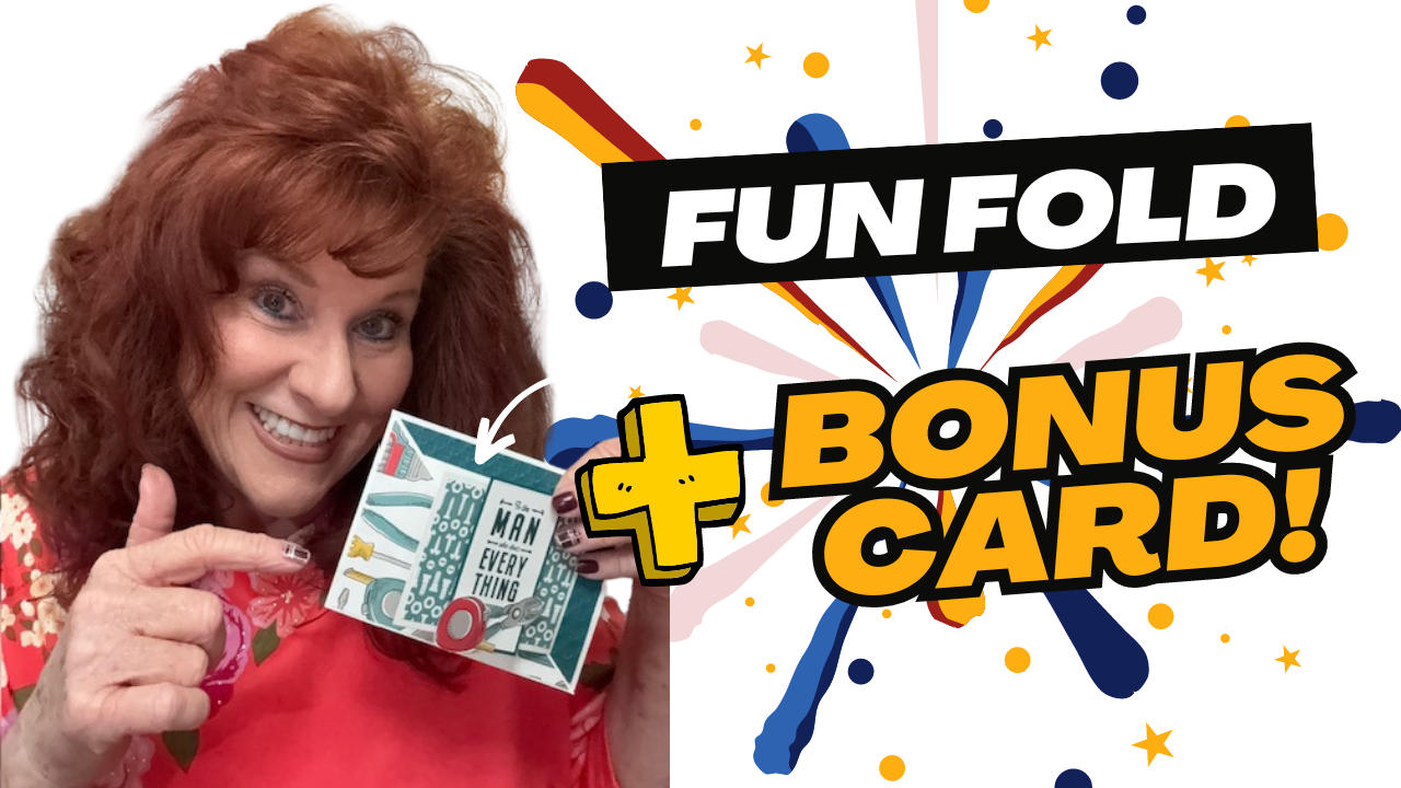 Diagonal Joy Fun Fold + BONUS CARD