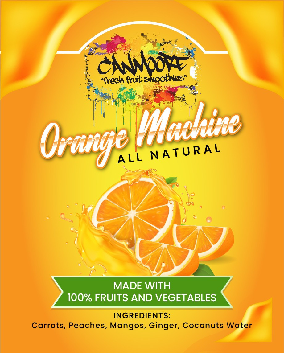 Orange Machine - 16oz. Carrots, Peaches, Mangos, Ginger, Coconut water