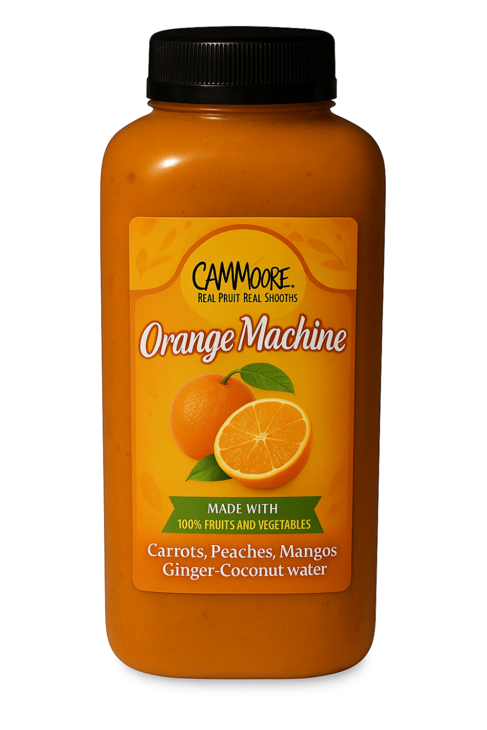 Orange Machine - 16oz. Carrots, Peaches, Mangos, Ginger, Coconut water