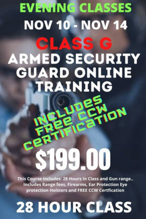 Florida Class G Armed Security License Training | Florida Security School