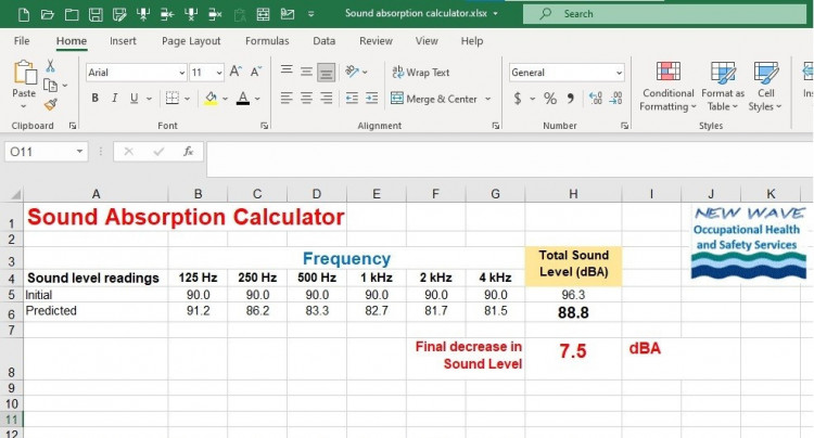 Sound Absorption Calculator