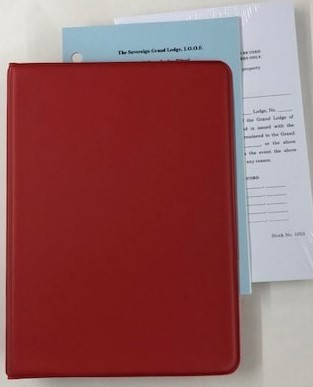 1022-G6 Charge Book - Odd Fellow Complete ( SM Red)