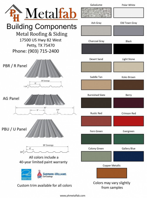 Sheet Metal Colors