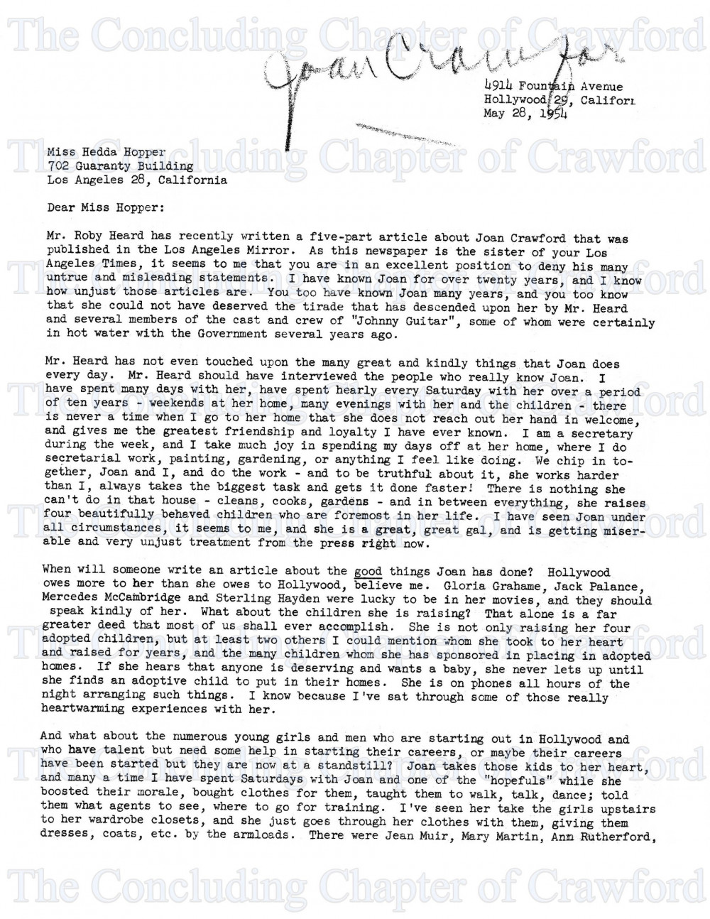 The Concluding Chapter of Crawford