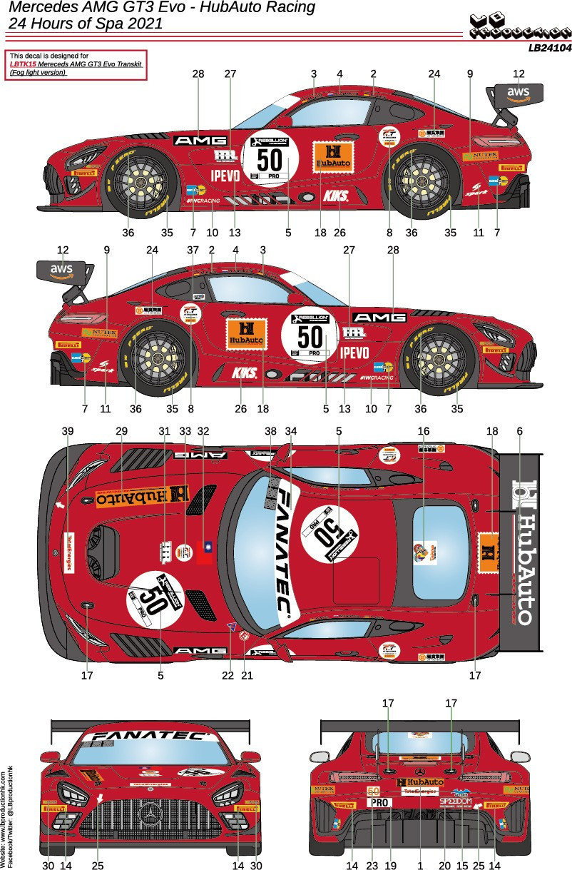 LB Production - Scale model cars decals and accessories