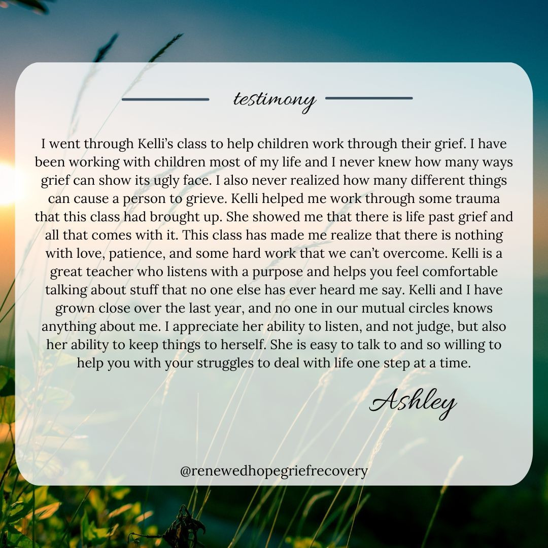 Renewed Hope Grief Recovery - Real Hope. Real Healing. Real Tools for ...