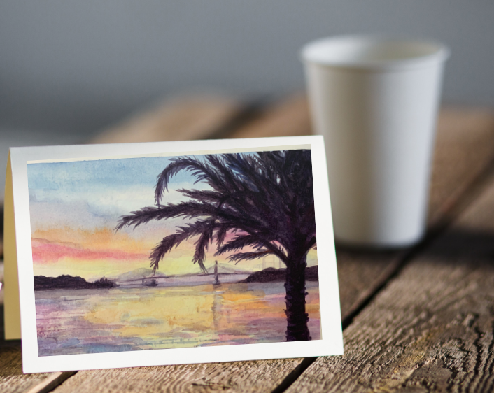 Original hand-painted cards - set of 3