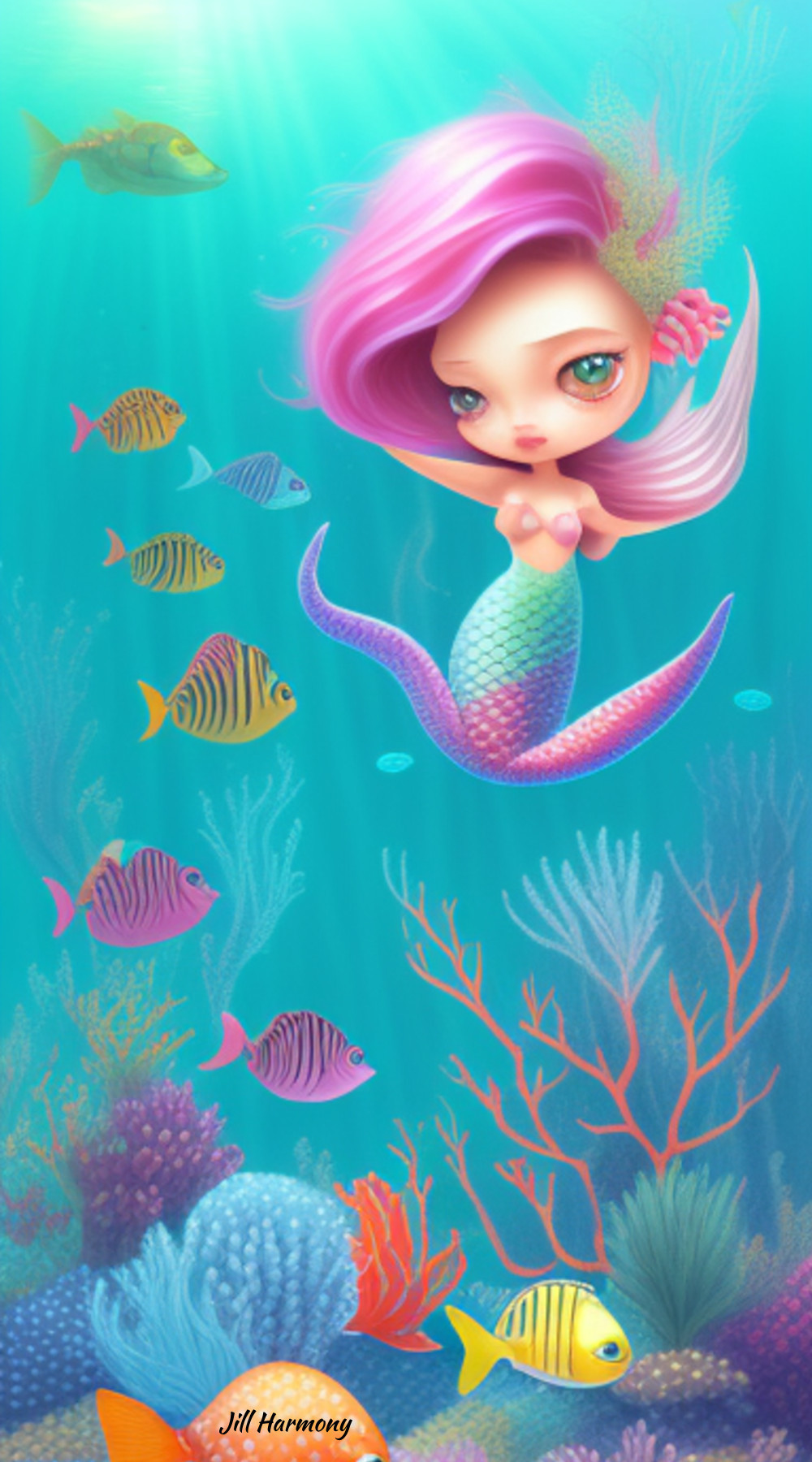 Mermaids scissor skills activity book for kids