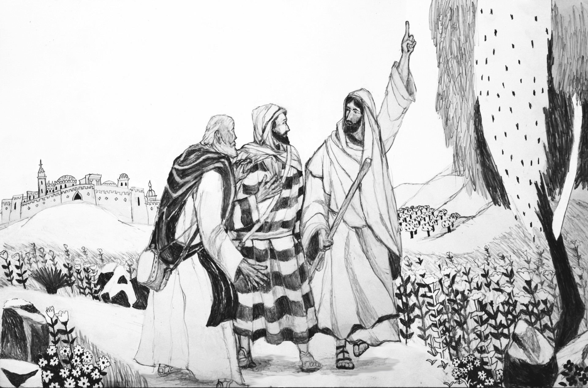 Unframed Road to Emmaus Print