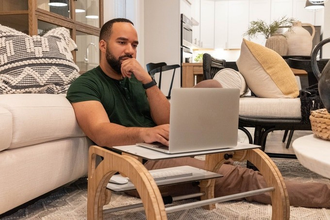 Lunadesk The Sit/Stand/Kneel/Squat/Lounge Desk