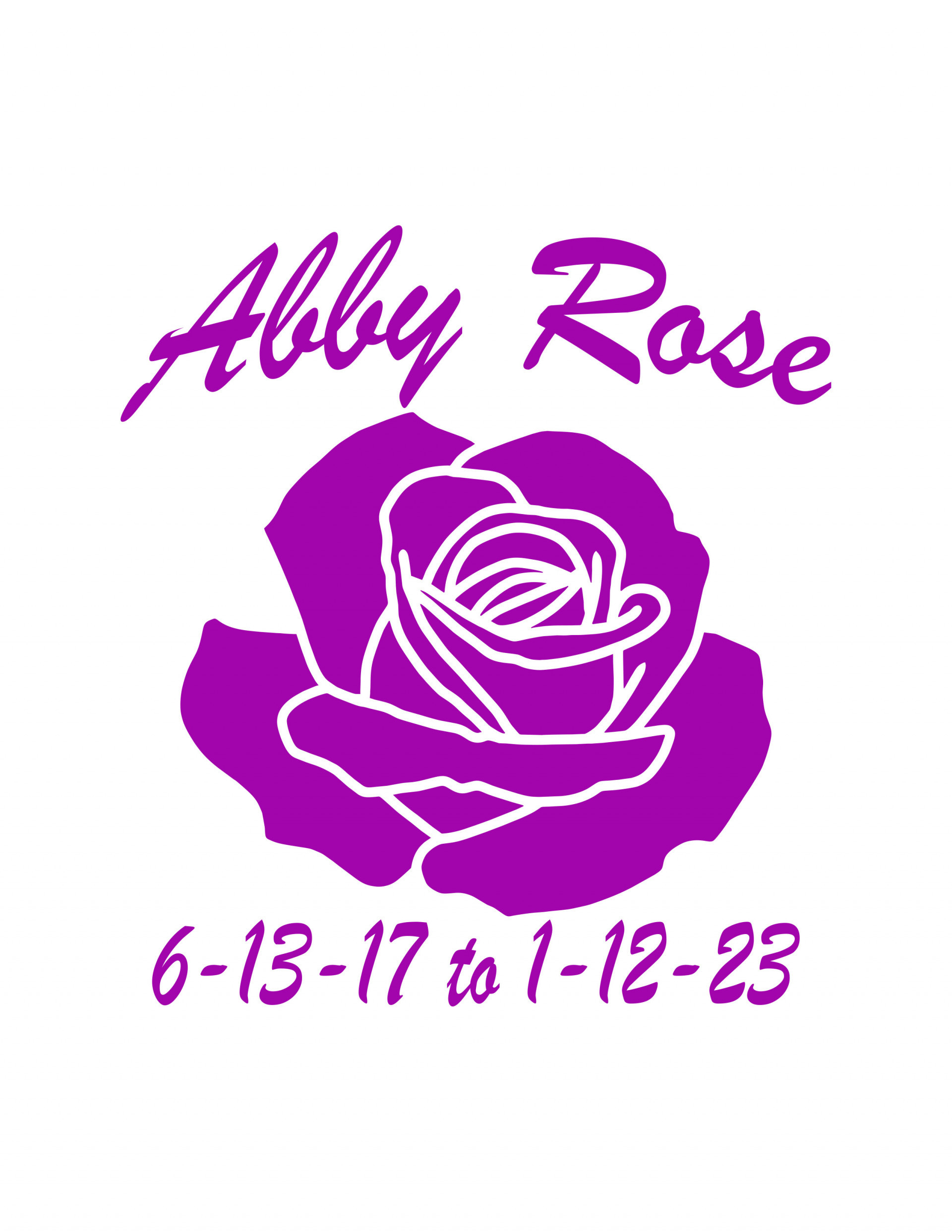 Abby Rose Window Decal