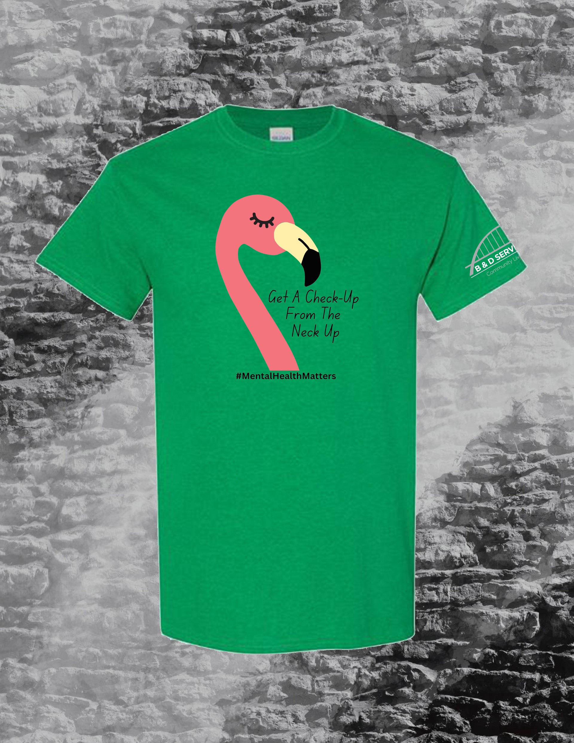 Pink Flamingo on Irish Green