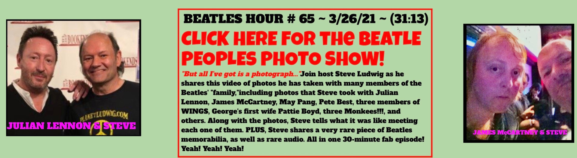 BEATLES HOUR WITH STEVE LUDWIG
