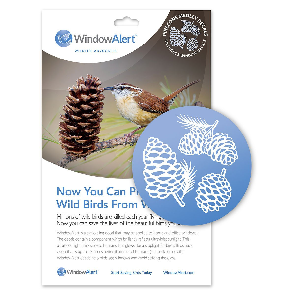 Pine Cone Medley Decals - 5 Decals per pack