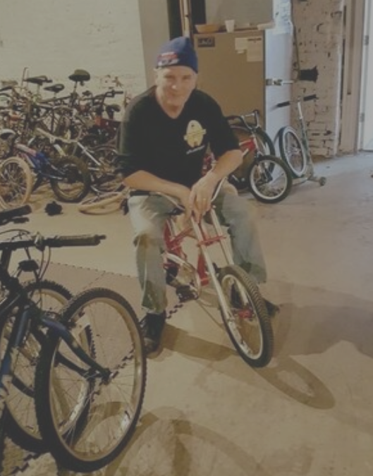 Dave's squeaky wheel bike ministry at the Lighthouse Community Center