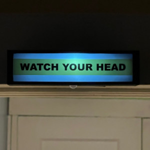 Watch Your Head Motion Sensor LED Safety Indicator Sign