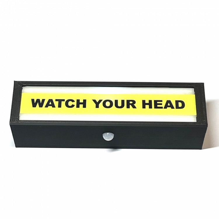 Watch Your Head Motion Sensor LED Safety Indicator Sign