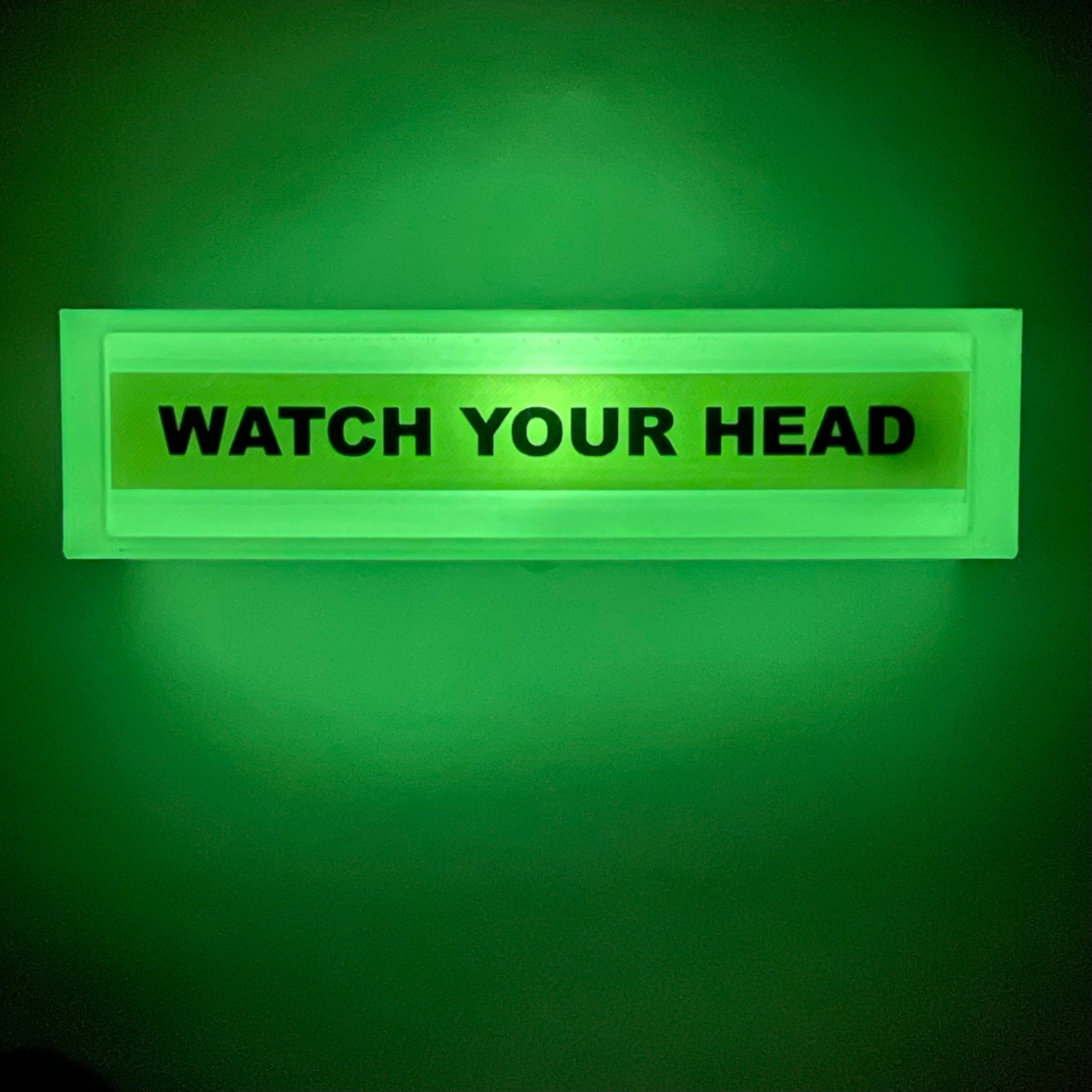 Watch Your Head Motion Sensor LED Safety Indicator Sign