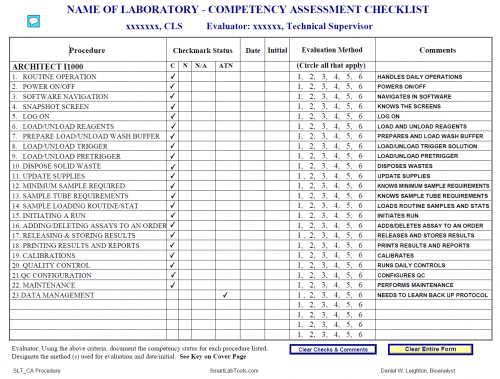 SmartLabTools | SLT_Competency Assessment Forms
