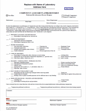 SmartLabTools | SLT_Competency Assessment Forms