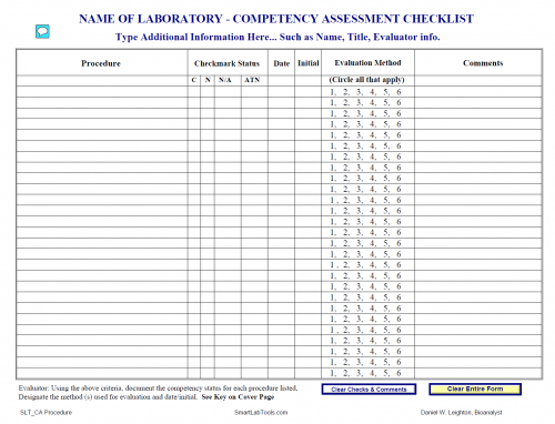 SmartLabTools | SLT_Competency Assessment Forms