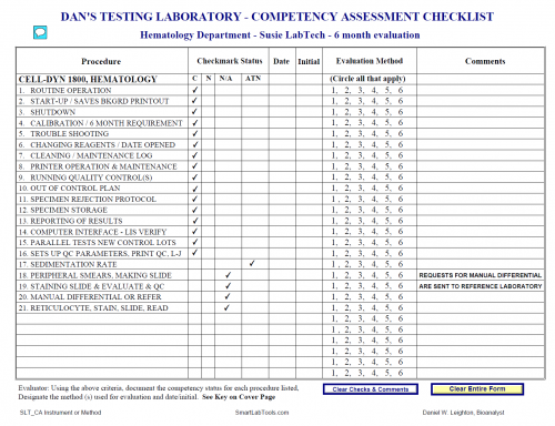 SmartLabTools | SLT_Competency Assessment Forms
