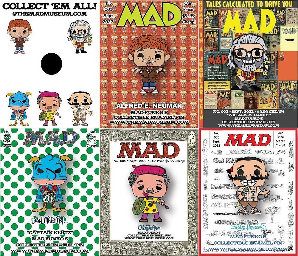 MAD Funko 5 Collector's Soft Enamel Pin Set