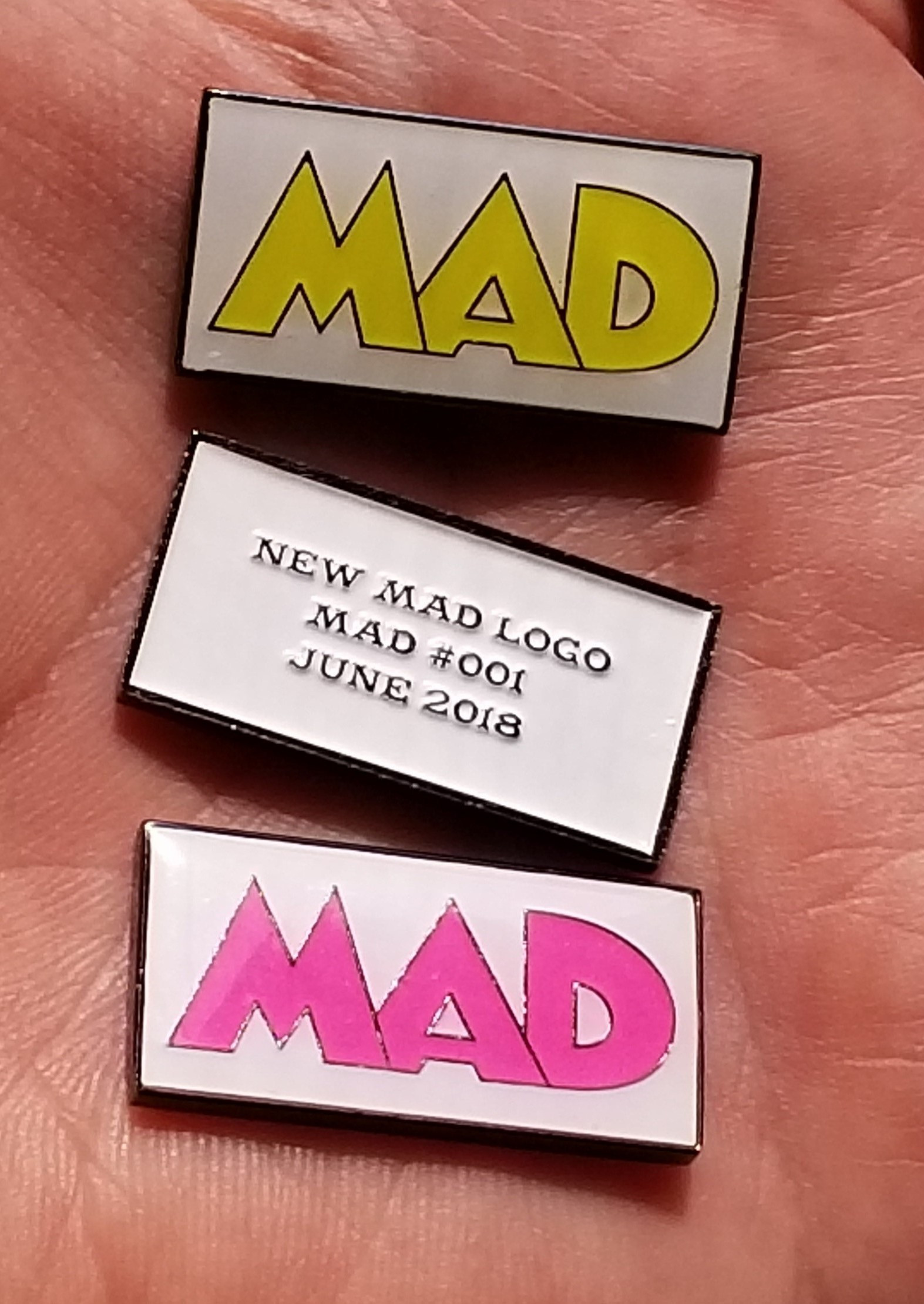 2 New MAD Magazine Logo Metal Tags BOTH Variants only 50 Made! #1 #001 ...