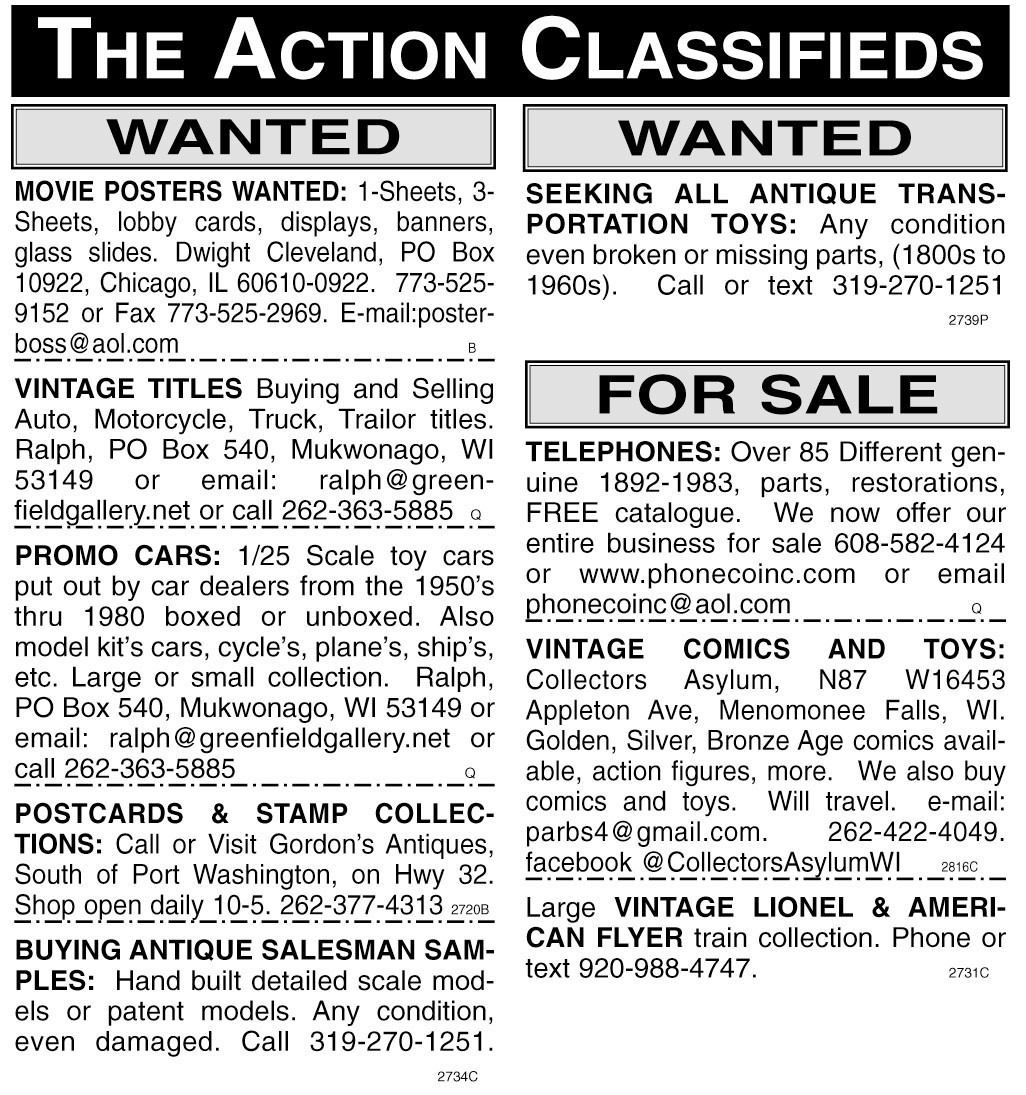 Classifieds - For Sale - Wanted