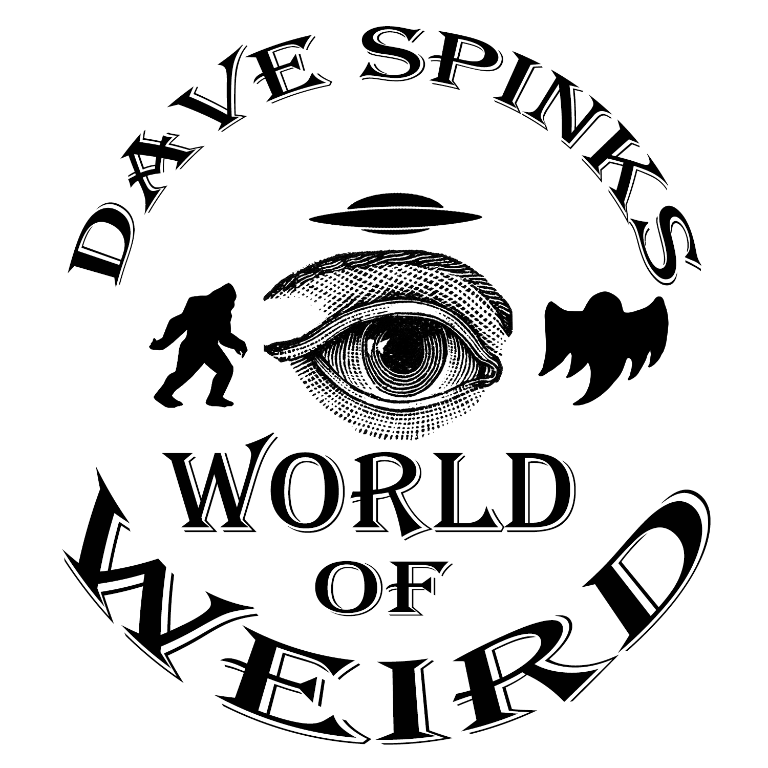 World of weird round sticker #1